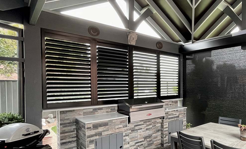 Quality Outdoor Aluminium Plantation Shutters | Meta Blinds